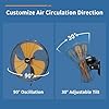 Amazon.com: AIRWIZARD 18" Oscillating High Velocity Wall Mount Fan ...