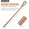 Amazon.com : Portable Ground Rod - Copper Electrical Grounding Pin with ...