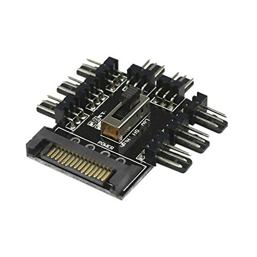 WHIZZO 5X(Multi Way Splitter Cooler Cooling Fan Hub PC Computer SATA 1 ...