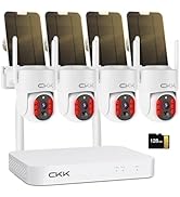 Amazon.com : CKK Wireless Cameras for Home/Outdoor Security, Solar ...