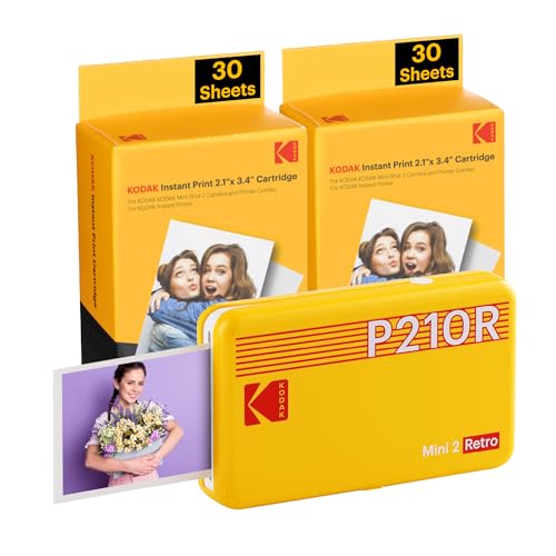 KODAK Mini 2 Retro 4PASS Imprimante Photo Mobile 5 3 X 8 6 Cm KODAK Mini 2 Retro 4PASS Imprimante Photo Mobile 5 3 X 8 6 Cm