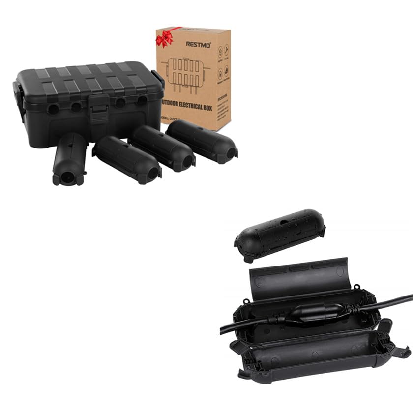 RESTMO IP54 Large Outdoor Electrical Box with 6 Pack IP44 Outdoor ...