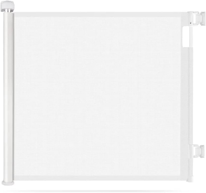 Retractable Baby Gate 86cm x 140 cm Stair Safety Gate Roll for Babies ...