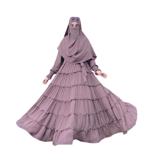 Buy Women Fancy 5 Chun Black Burqa For women & Girls (Onion Pink) at ...