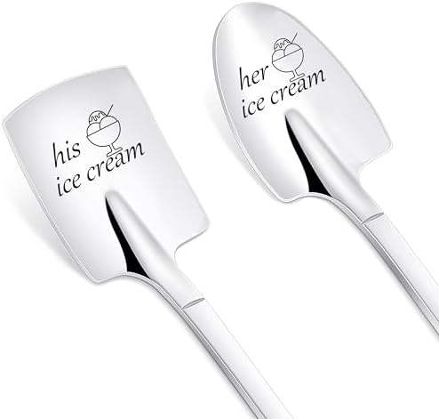 Amazon.com: INNObeta Engraved Ice Cream Spoons, Gifts for Couple, 2 Pcs ...