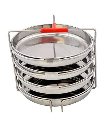 HD Houseware Stainless Steel Dhokla Stand 4 Plates, (Silver) : Amazon ...