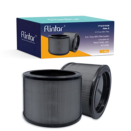 Flintar 2-Pack of True HEPA Replacement Filter O, Compatible with Winix ...