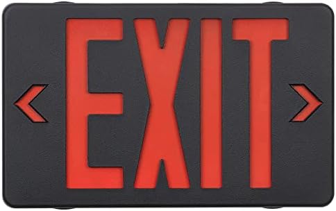 GZRUIYANG Red Exit Sign with Black Housing, LED Emergency Exit Light ...