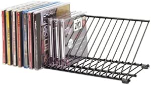 Amazon.com: CD Wire Rack-20 Capacity Black Wire-horizontalstorage ...