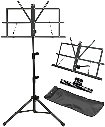 Amazon.com: EASTROCK Folding Music Sheet Stand 2 in 1 Dual-Use Portable ...