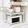 Amazon.com: 3-Height Extendable Microwave Oven Rack with 6 Hooks, 2 ...