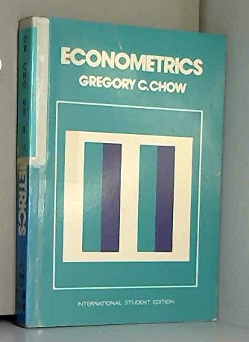 Econometrics: Gregory C. Chow: 9780070662230: Amazon.com: Books