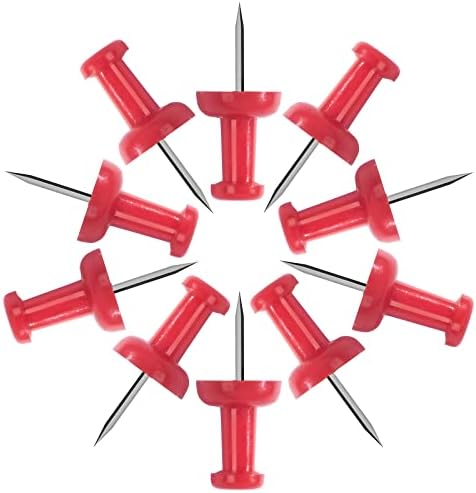 VAPKER Lot de 120 punaises rouges foncées avec tête en plastique pour ...