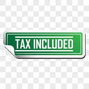 Tax Included Sign Sticker, Waterproof Sticker | Wall Stickers : Amazon ...
