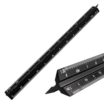 GALAMAX Architectural Scale Ruler - Triangular Aluminum Metric Ruler ...