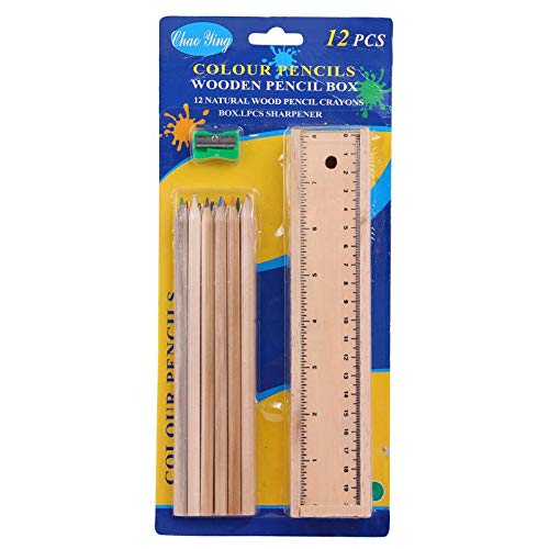 Wooden Colour Pencil Box with Sharpner : Amazon.in