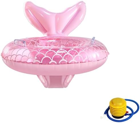 Vnockd Mermaid Tail Swimming Float, Pink Inflatable Pool Tube for Kids ...