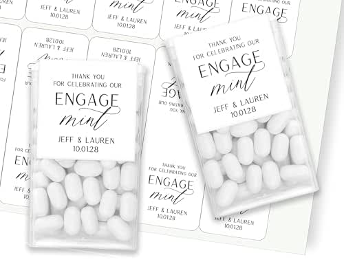 Amazon.com: Personalized Engagemint Labels for Tic Tac Boxes Engagement ...