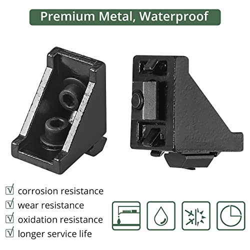 EYPINS 10 Pcs 2020 Aluminum Extrusion Black Angle Mounting Brackets, 90 ...