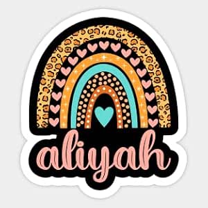 Amazon.com: Sticker Vynil Aliyah Name Aliyah Birthday Stickers Vinyl ...