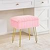 Amazon.com: Redlife Vanity Stool with Storage, Vanity Stool Chair, Faux ...