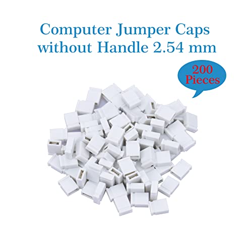 CQRobot 200 Pieces White Standard Computer Jumper Caps Header Pin Shunt ...