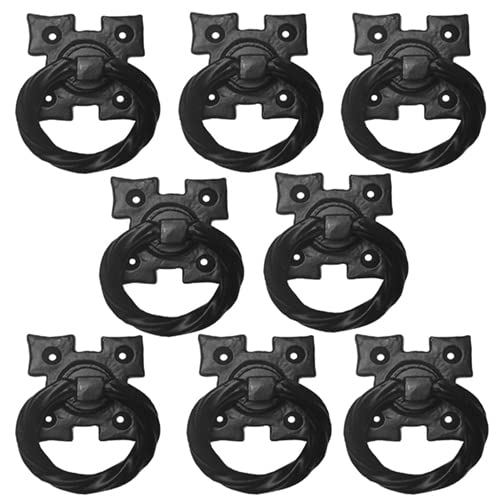 Shristy Hardware "Elymas Antique Cast Iron Ring/Drop Pull (Black Powder ...