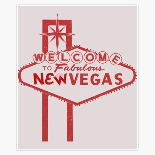 Amazon.com: Welcome to New Vegas Fallout New Vegas Red Logo Window ...