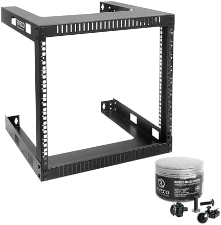 Amazon.com: RIVECO 9U Wall Mount Rack for Network – 17.7" Deep 2 Post ...