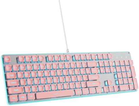 Amazon.com: SbocKeeb 104-Key Retro Punk Keyboard,Full Size Typewriter ...