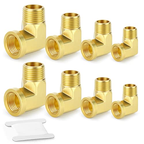 Snapklik.com : Gasher 8PCS Brass Pipe Fitting Inner And Outer Wire ...