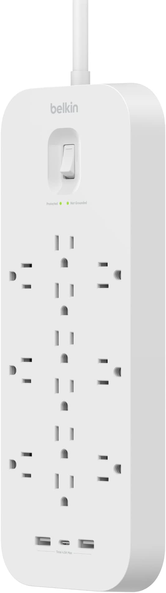 Amazon.com: Belkin 12-Outlet Surge Protector Power Strip w/ 12 AC ...