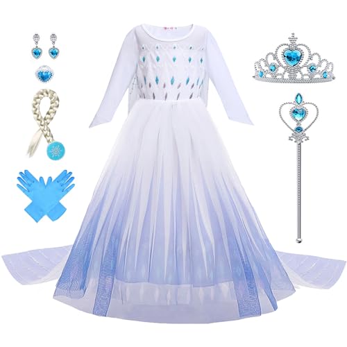 Foierp Elsa Dress up for Girls Frozen 2 Elsa Costume for Toddler Ice ...