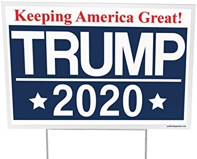 Amazon.com : Trump For President 2020 Outdoor Yard Sign - 12x18 ...