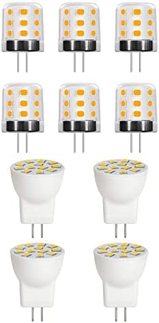 Makergroup 12V MR8 LED Bulbs 4pcs and T3 G4 LED Bulbs 6pcs for ...