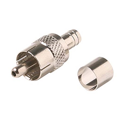 Amazon.com: RCA Crimp Connector Coaxial RG59 Crimp Metal Plug Male with ...