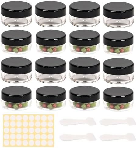Empty Plastic Cosmetic Jars, Sample Containers mini pots with lids,make ...