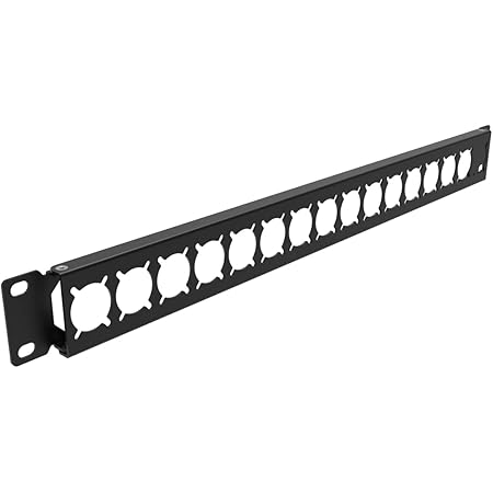 Amazon.com: QiaoYoubang 1U 16D Hinged Rack Panel with 16 D-Series Punch ...