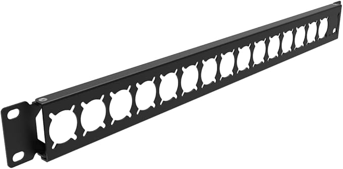 Amazon.com: QiaoYoubang 1U Hinged Rack Panel XLR HDMI Audio Rack Mount ...