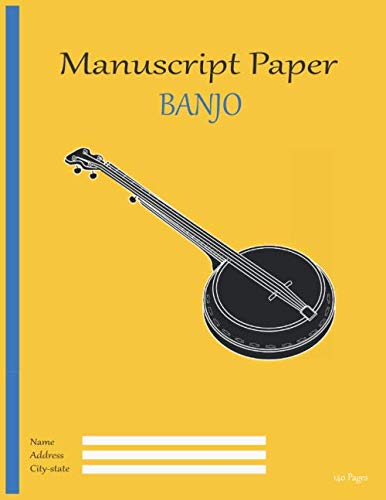 Amazon.com: MANUSCRIPT PAPER FOR BANJO: Blank Sheet Music for Banjo ...