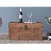 Amazon.com: Vintiquewise Wooden Rectangular Lined Rustic Storage Trunk ...