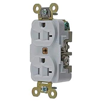 Hubbell hbl5362 W receptáculo dúplex, HD de grado Industrial, 20 Amp ...