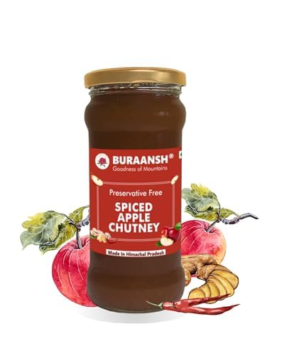 BURAANSH Apple Chutney - Pack of 1 | 220g Glass Bottle | 100% Natural ...
