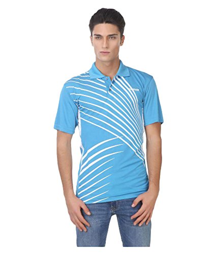 Tibhar Blue Polyester Polo T-shirt for Table Tennis Players Size Medium ...