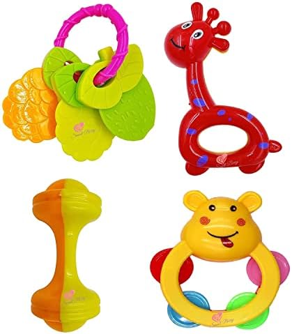 SmallBerry™ Bright and Colorful Attractive Set Baby Musical Rattle ...