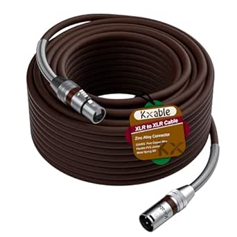 Kxable XLR Microphone Cable 100 FT, XLR Male to Female Balanced Mic ...