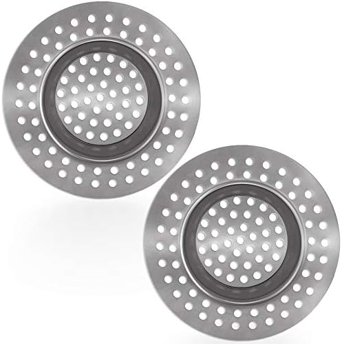 WENKO 4930302100 Sink Strainer Set of 2 7 cm Stainless Steel : Amazon ...