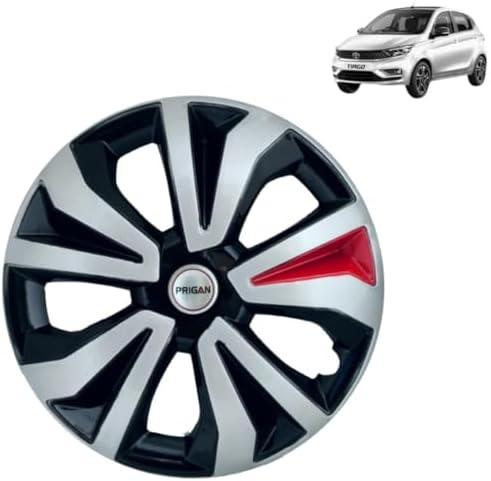 PRIGAN Wheel Cover for TATA Tiago New 14 Inch Silver Black Red Wheel ...