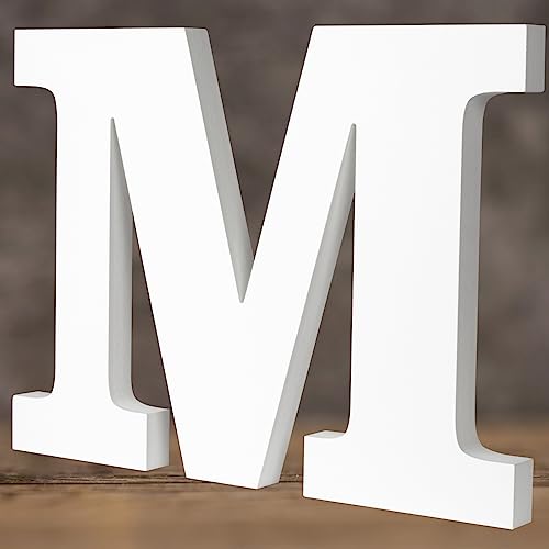 Snapklik.com : 12 Inch White Wood Letters, Large Unfinished Wooden ...