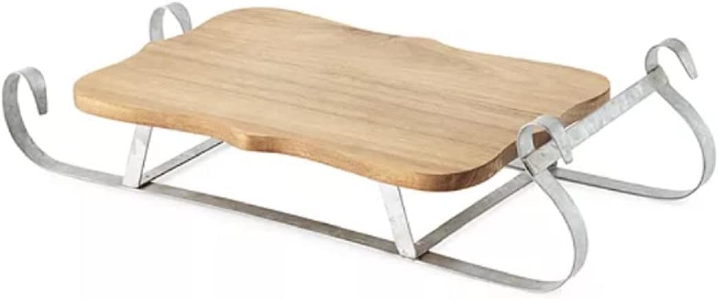 Amazon.com: Wooden Christmas Sleigh Cheese Board or Christmas Appetizer ...